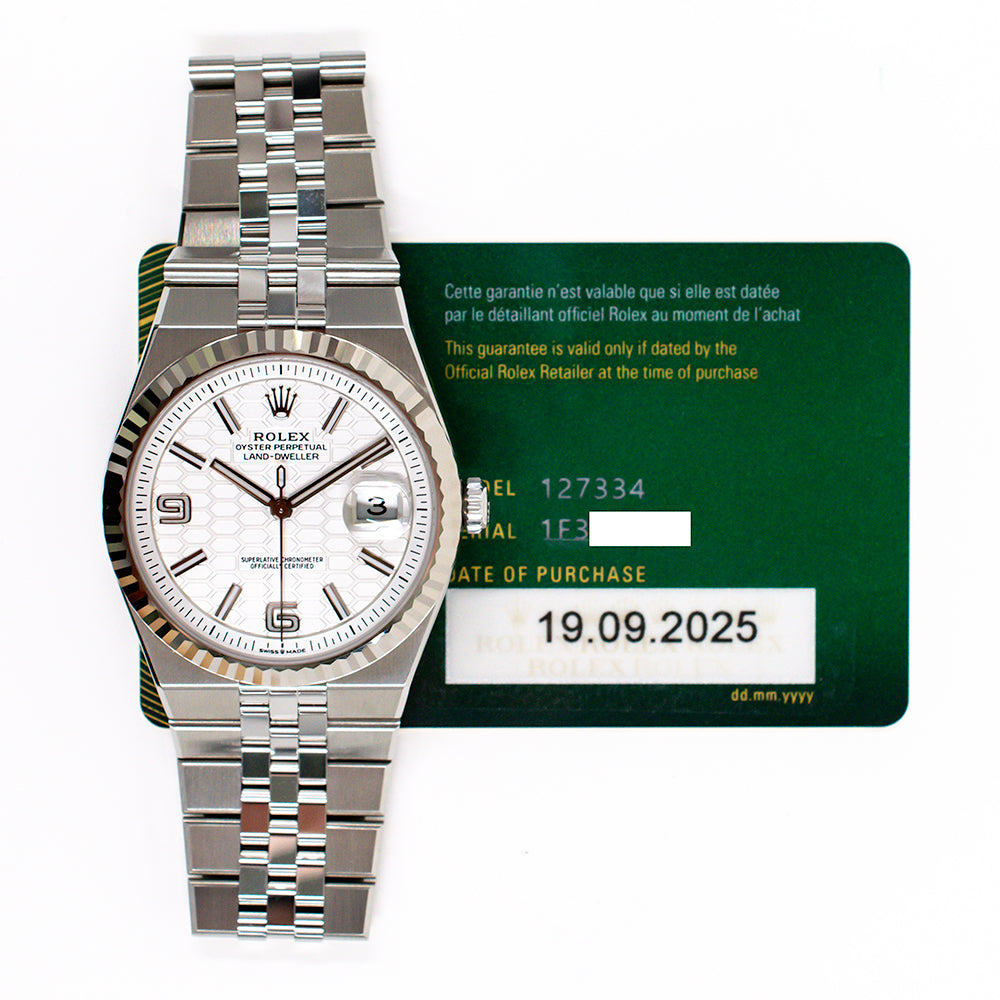 Rolex Land-Dweller 40mm White Honeycomb Motif Dial 127334 (2025) – The ...